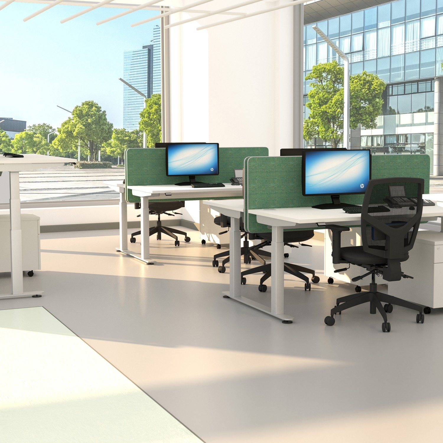 InMotion Rectangular Back to Back Bench | Lee & Plumpton